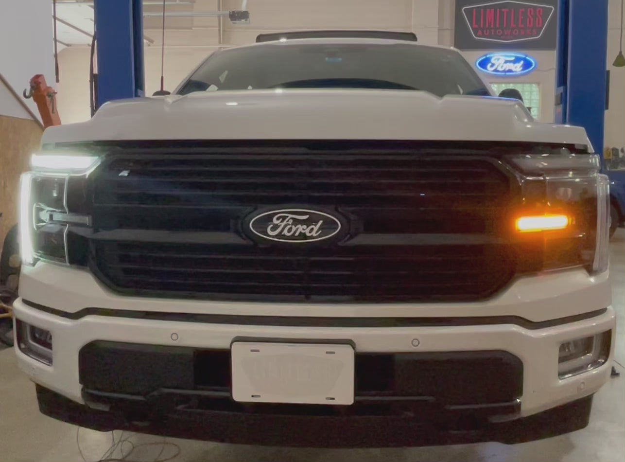 2024-Present Ford F150 C-Ring/LED Front Turn Signal Strobe Kit ...