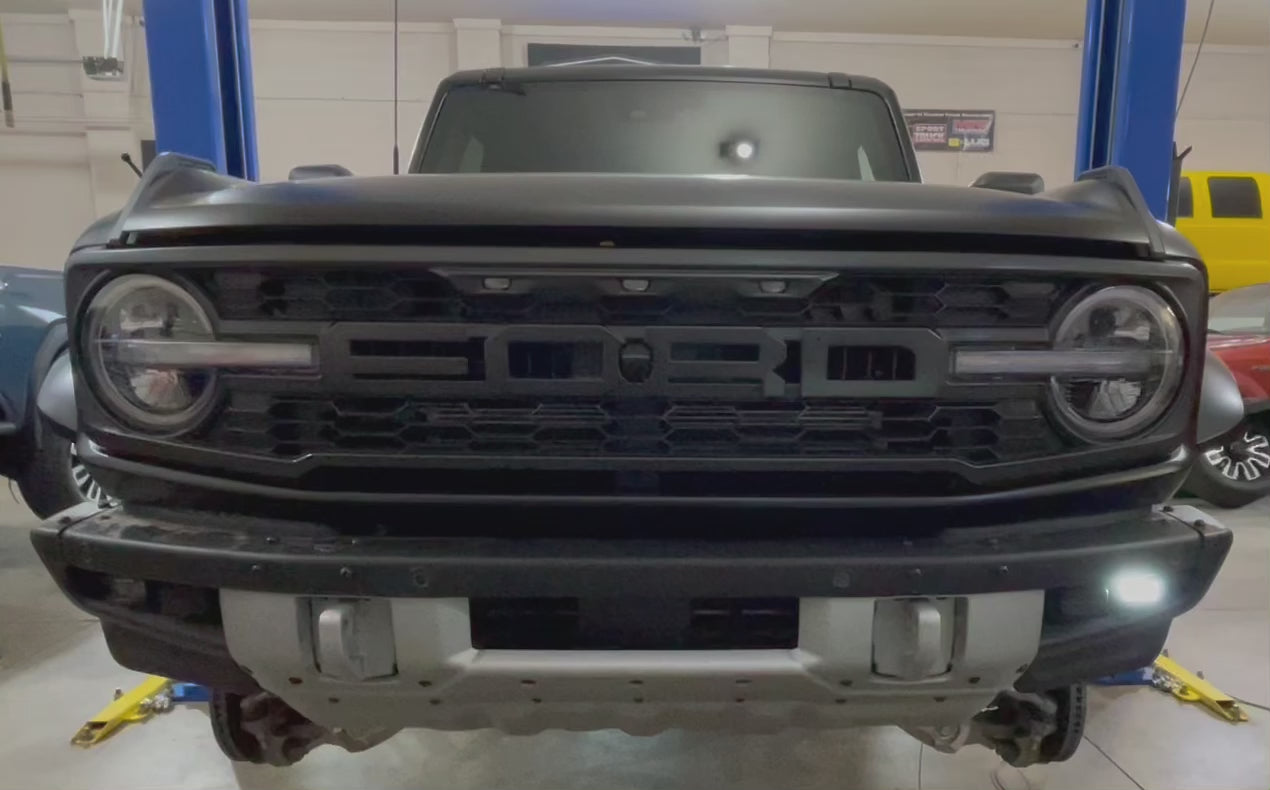 2022 - Present Bronco Raptor LED Outer Fog Light & Front Turn Signal S ...
