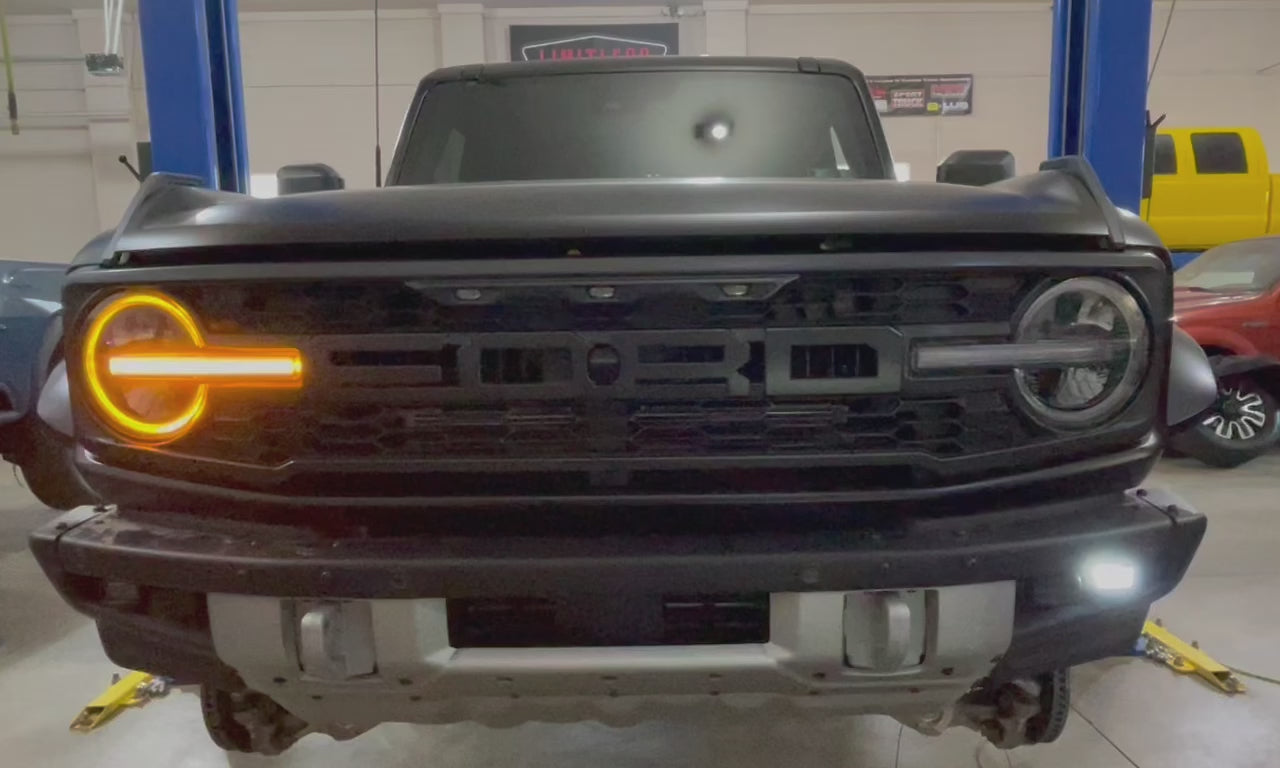 2022 - Present Bronco Raptor LED Low Beam Headlight / Front Turn Signa ...